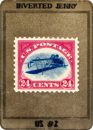 Inverted Jenny - US #2 - Stamp Plak